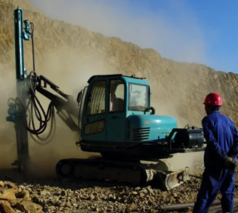 Rig Bor Batu Ledakan, Jenis Perayap Rig Pengeboran Hammer Atas Untuk ...